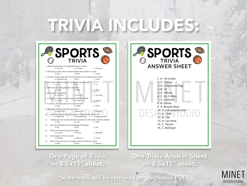 Sports Trivia Printable Sports Trivia Game Sports Trivia Game Sports ...
