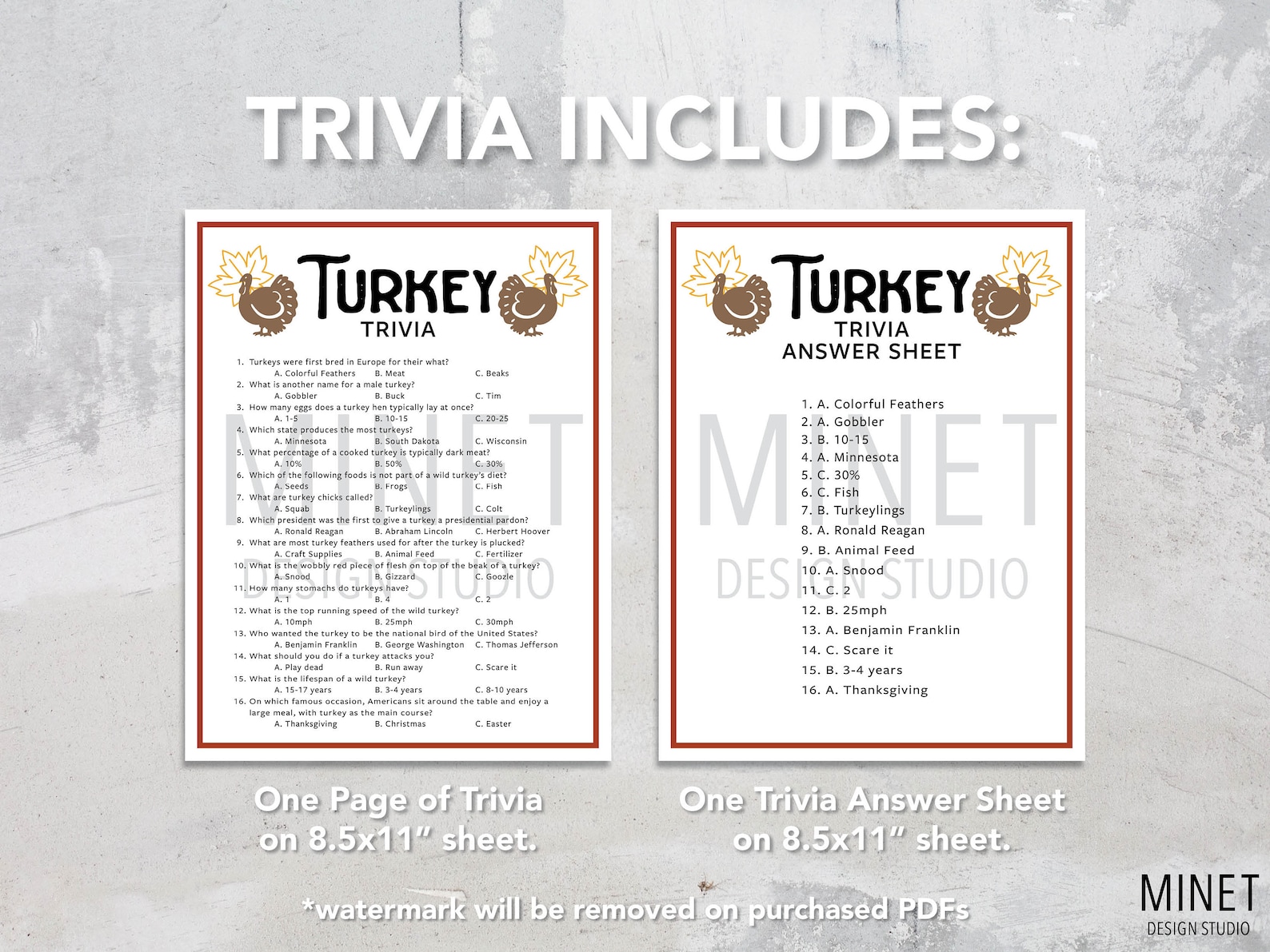 Turkey Trivia | Turkey Trivia Game | Printable Turkey Trivia ...