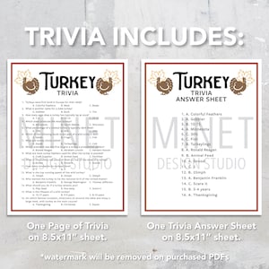 Turkey Trivia | Turkey Trivia Game | Printable Turkey Trivia ...