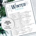 Winter Trivia Game | Winter Quiz (printable PDF Download) - Etsy