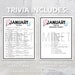 January Trivia January Trivia Game Printable January Trivia Month ...