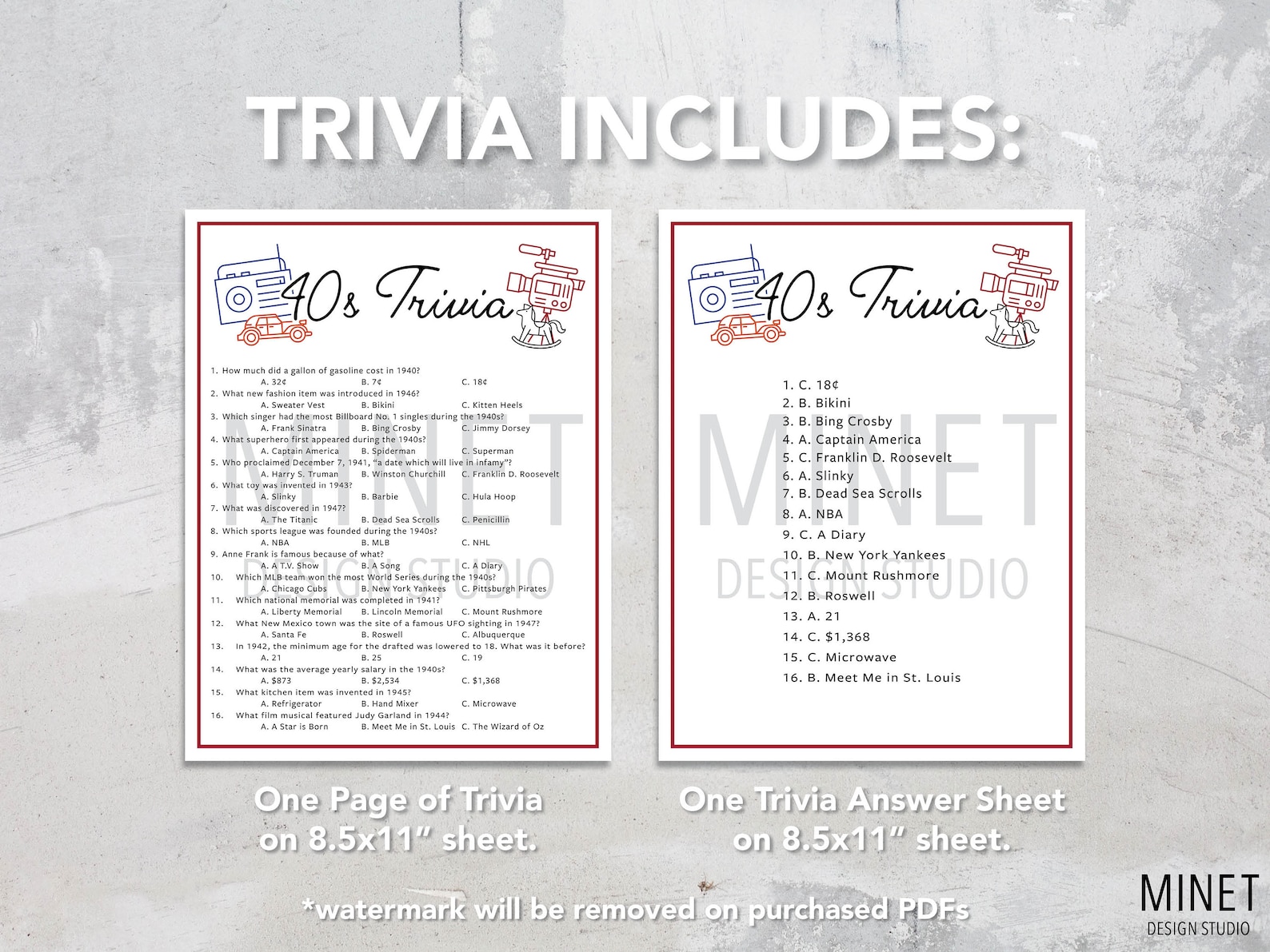 Decades Trivia Bundle Trivia Bundle Decades Trivia Game - Etsy