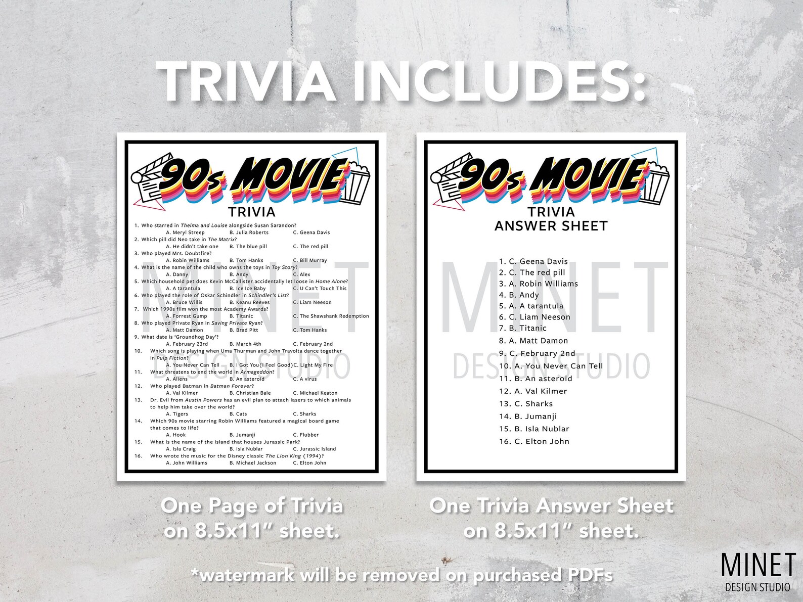 90s Trivia Bundle Trivia Bundle Decades Trivia Game - Etsy