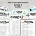 Golf Trivia | Printable Golf Trivia Game | Golf Trivia Game | Sports ...