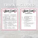 Rom-com Trivia | Rom Com Trivia Game | Printable Romantic Comedy Trivia ...