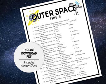 Planet Trivia | Planets Trivia Game | Printable Planet Trivia | Outer ...