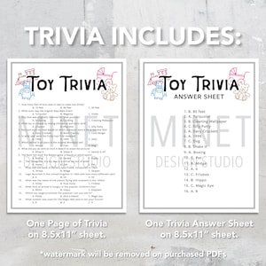 Toy Trivia | Toy Trivia Game | Printable Toy Trivia | Printable Trivia ...