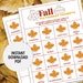Fall Pictionary Prompts | Autumn Printable Game | Fall Theme Pictionary ...
