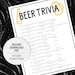 Beer Trivia | Beer Trivia Game | Printable Beer Trivia | Printable ...