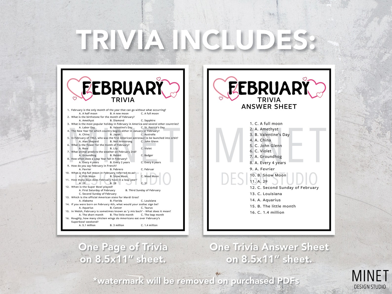 February Trivia | February Trivia Game | Printable February Trivia ...