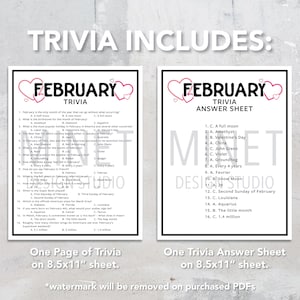 February Trivia | February Trivia Game | Printable February Trivia ...