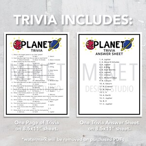 Planet Trivia | Planets Trivia Game | Printable Planet Trivia | Outer ...