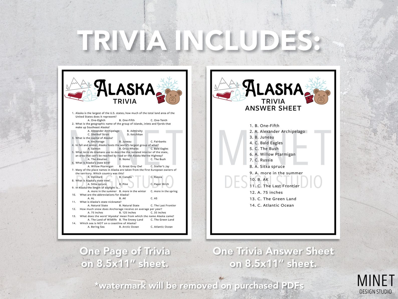 Alaska Trivia | Alaska Trivia Game | Printable Alaska State Trivia ...