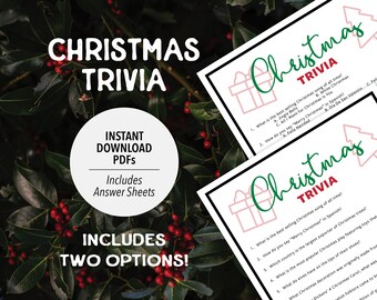 Christmas Trivia Questions With Correct Answers, Xmas Trivia Party Game ...