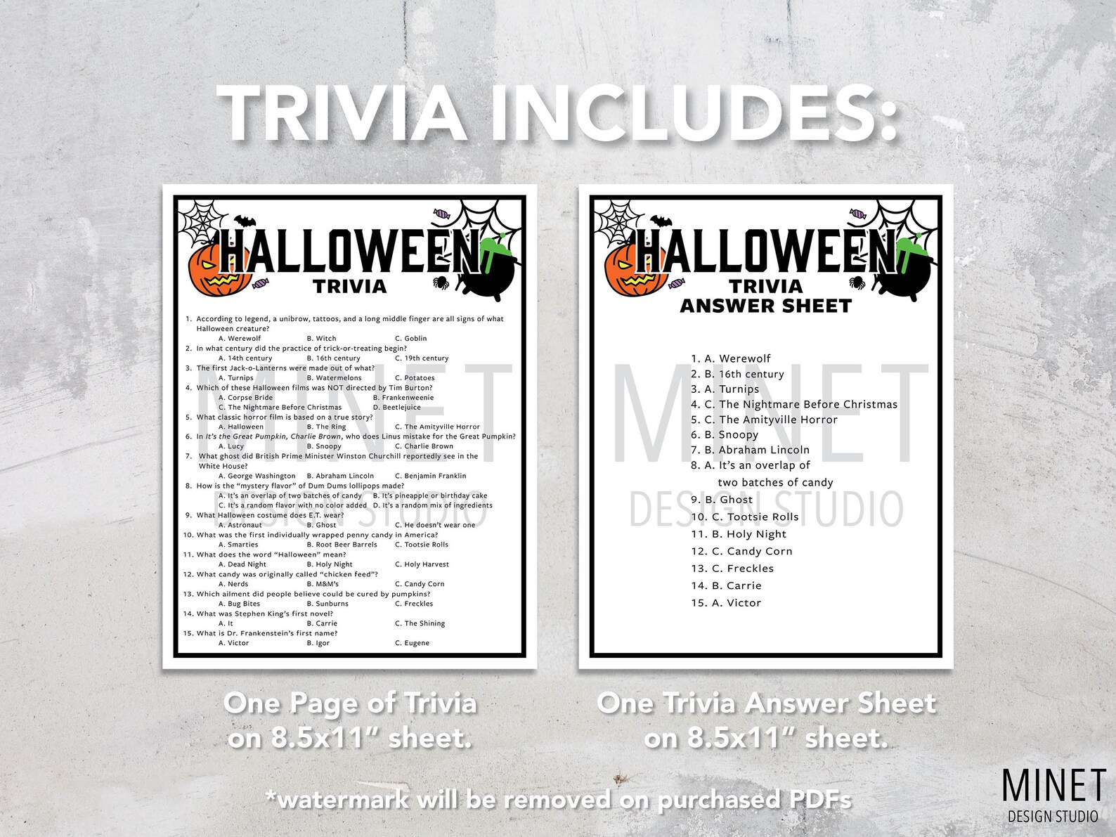 Halloween Trivia | Printable Halloween Trivia Activity Game | Holiday ...
