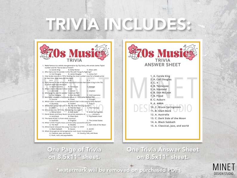 Decades Music Trivia Bundle Trivia Bundle Decades Music Trivia Game ...
