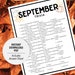 September Trivia Game | Month Quiz (printable PDF Download) - Etsy