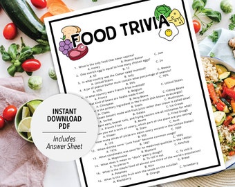 Kitchen Trivia | Kitchen Trivia Game | Printable Kitchen Trivia ...