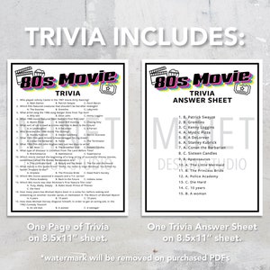 80s Movie Trivia | 80s Movie Trivia Game | Printable Movie Trivia ...