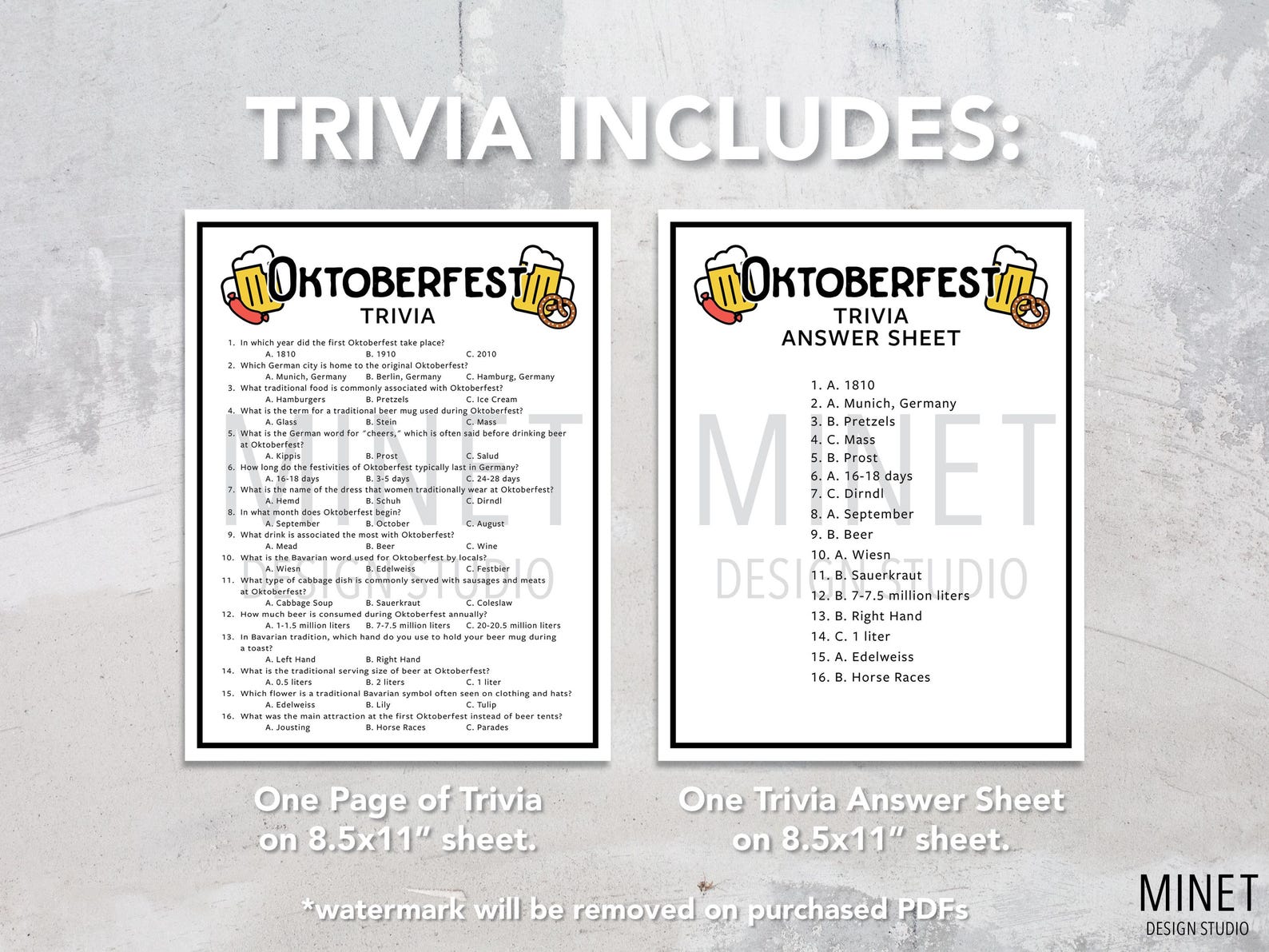 Oktoberfest Trivia | Printable Oktoberfest Trivia Activity Game ...