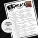 Pirate Trivia | Pirate Trivia Game | Printable Pirate Trivia ...