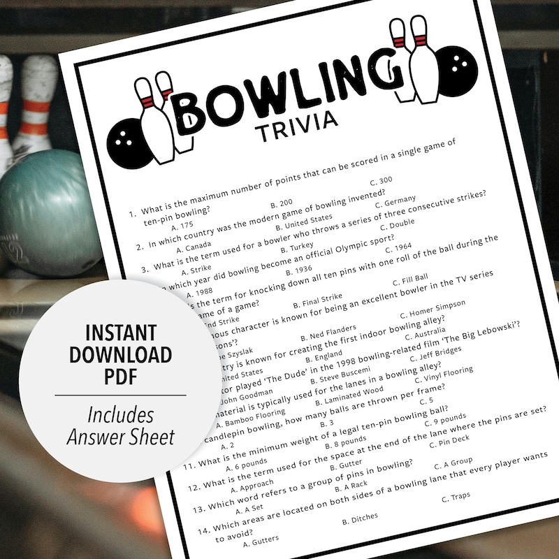 Bowling Drinking Game - Etsy