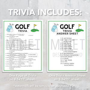 Golf Trivia | Printable Golf Trivia Game | Golf Trivia Game | Sports ...