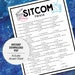Sitcom Trivia | Sitcom Trivia Game | Printable Sitcom Trivia | Sitcom ...
