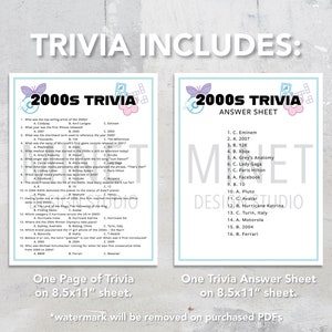 Decades Trivia Bundle Trivia Bundle Decades Trivia Game Printable ...