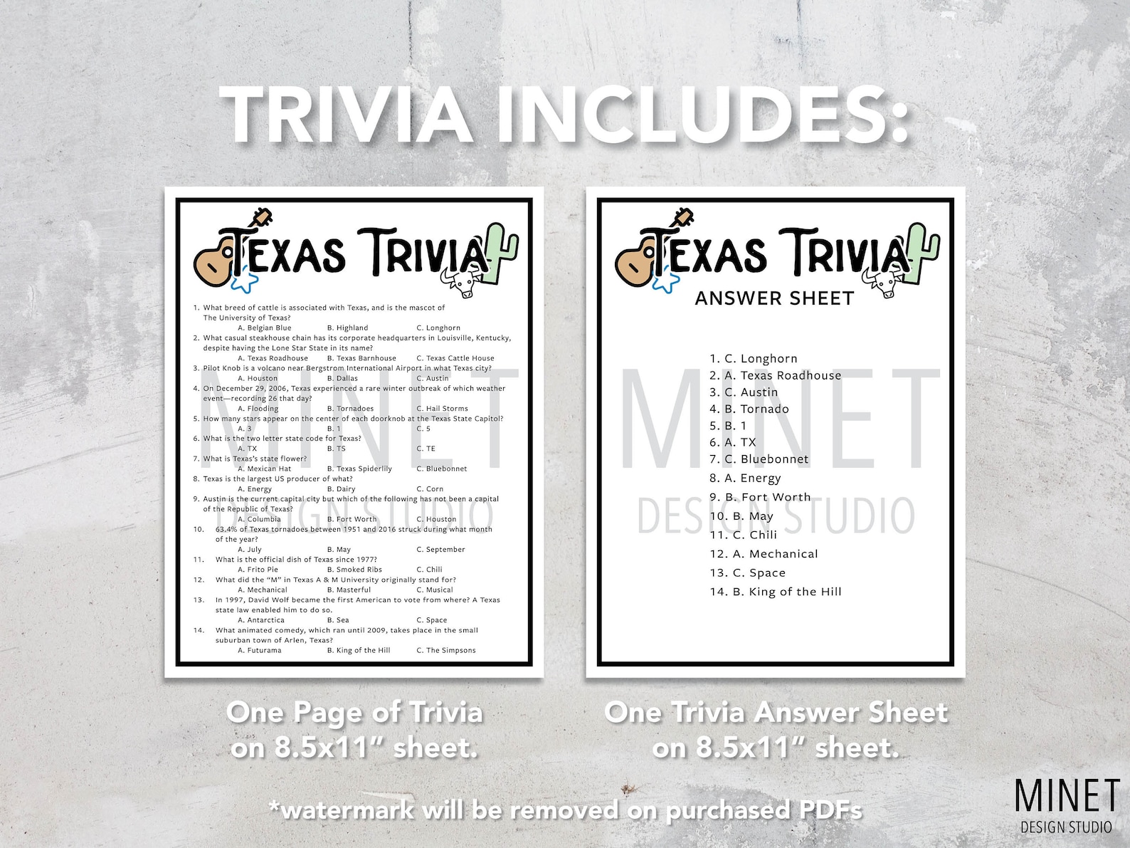 Texas Trivia | Texas Trivia Game | Printable Texas Trivia | Texas Party ...