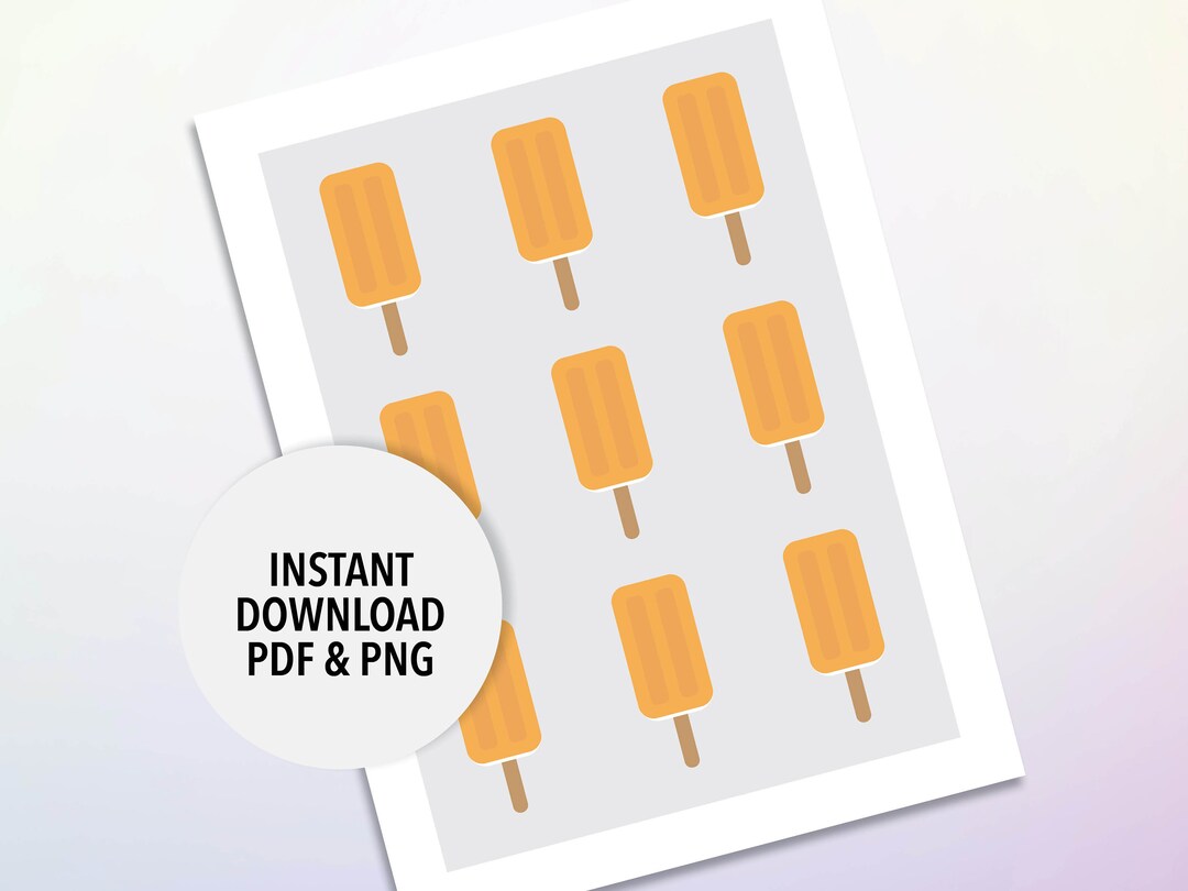 Orange Creamsicle Print Printable Orange Creamsicle Poster Ice Cream ...