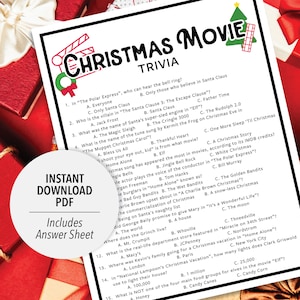 Christmas Movie Trivia Game | Christmas Movie Printable Trivia ...