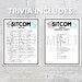 Sitcom Trivia | Sitcom Trivia Game | Printable Sitcom Trivia | Sitcom ...
