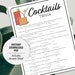 Cocktails Trivia | Cocktail Trivia Game | Printable Cocktails Trivia ...