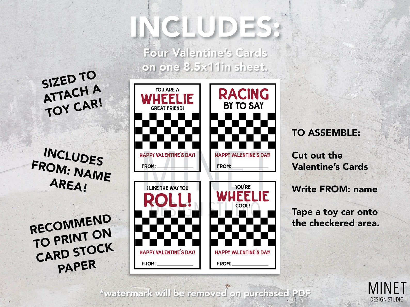 Car Valentines | Cars Valentines for Kids Classroom | Cars Valentine's ...