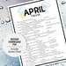 April Trivia | April Trivia Game | Printable April Trivia | Month ...