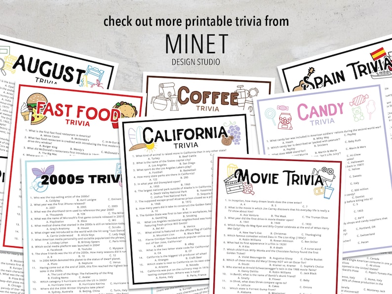 Nebraska Trivia Nebraska Trivia Game Printable Nebraska Trivia United ...
