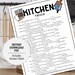 Kitchen Trivia | Kitchen Trivia Game | Printable Kitchen Trivia ...