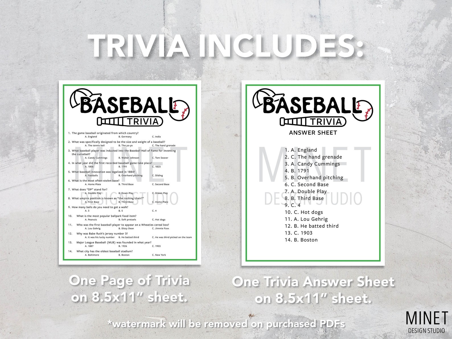 Baseball Trivia Printable Baseball Trivia Game Baseball Trivia Game ...