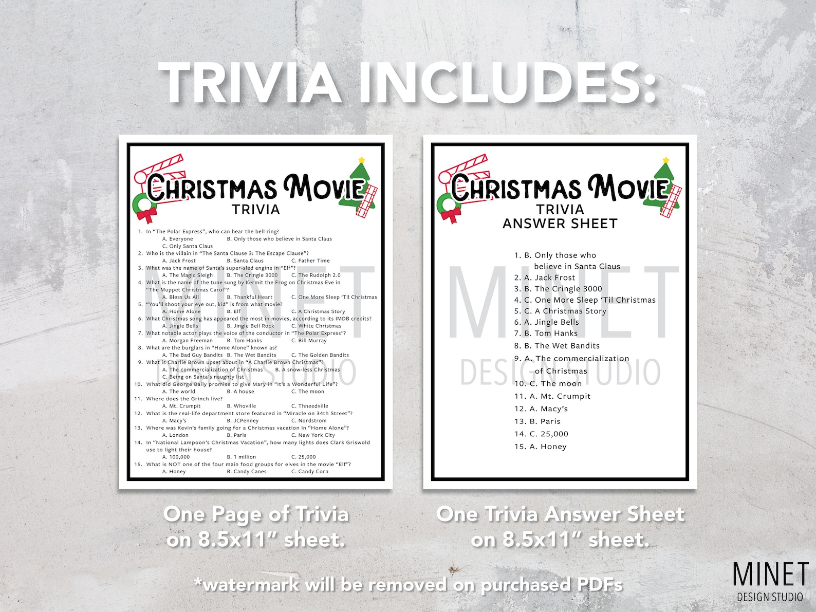 Christmas Movie Trivia Game | Christmas Movie Printable Trivia ...
