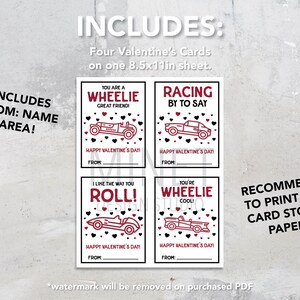 Cars Valentines | Cars Valentine's Day Cards | Printable Kids Classroom ...