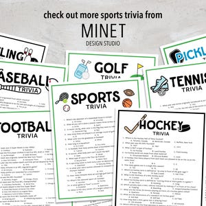 Bowling Trivia Game | Sports Quiz (printable PDF Download) - Etsy