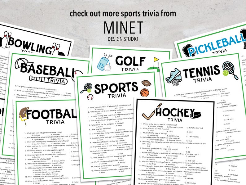 Bowling Trivia Game | Sports Quiz (printable PDF Download) - Etsy