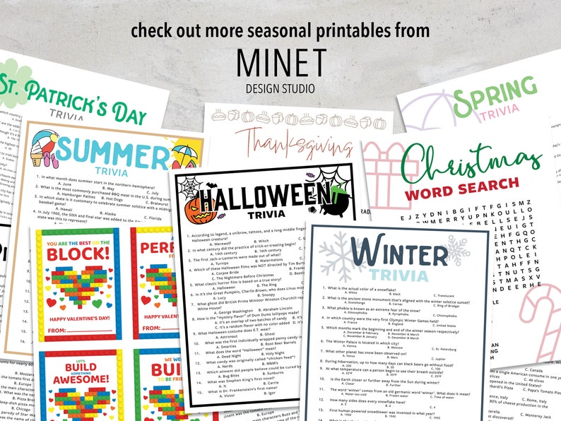 September Trivia Game | Month Quiz (printable PDF Download) - Etsy