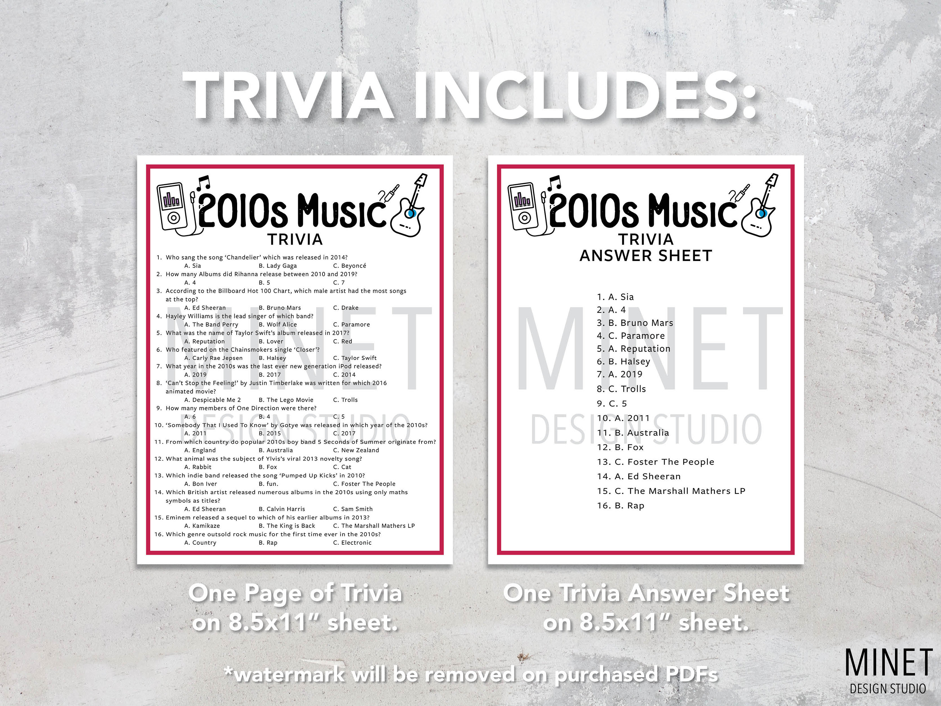 Decades Music Trivia Bundle Trivia Bundle Decades Music Trivia Game ...