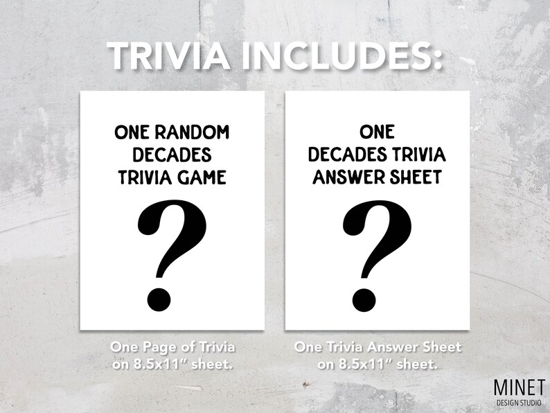 Random Surprise Decades Trivia | Random Surprise Decades Trivia Game ...