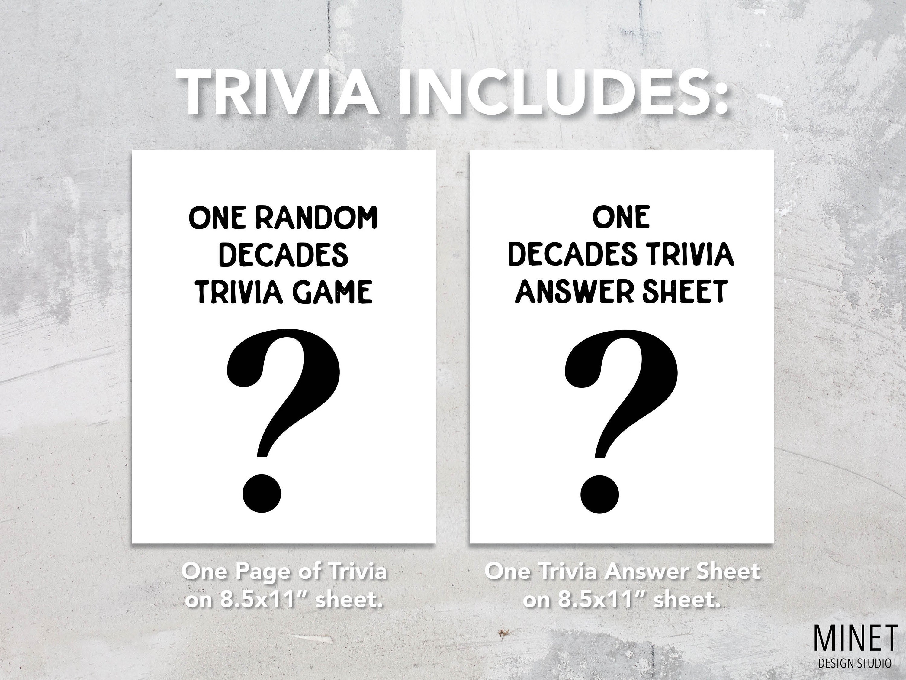 Random Surprise Decades Trivia | Random Surprise Decades Trivia Game ...