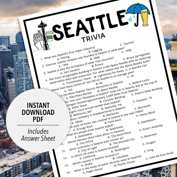 Seattle Themed Party - Etsy