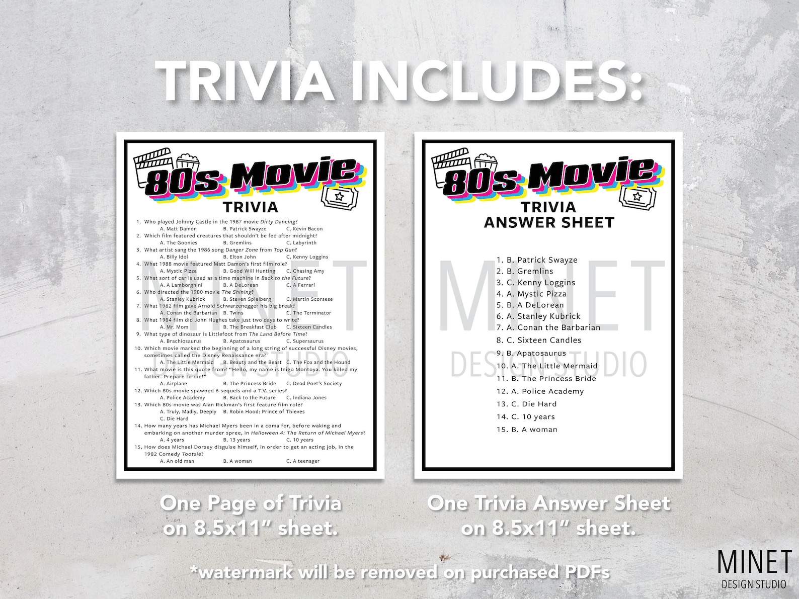 80s Trivia Bundle | Trivia Bundle | Decades Trivia Game | Printable ...