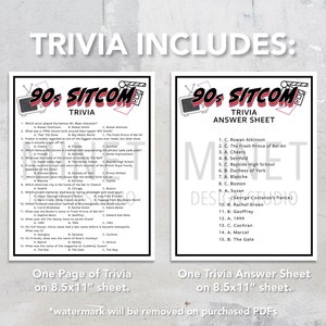 90s Trivia Bundle | Trivia Bundle | Decades Trivia Game | Printable ...